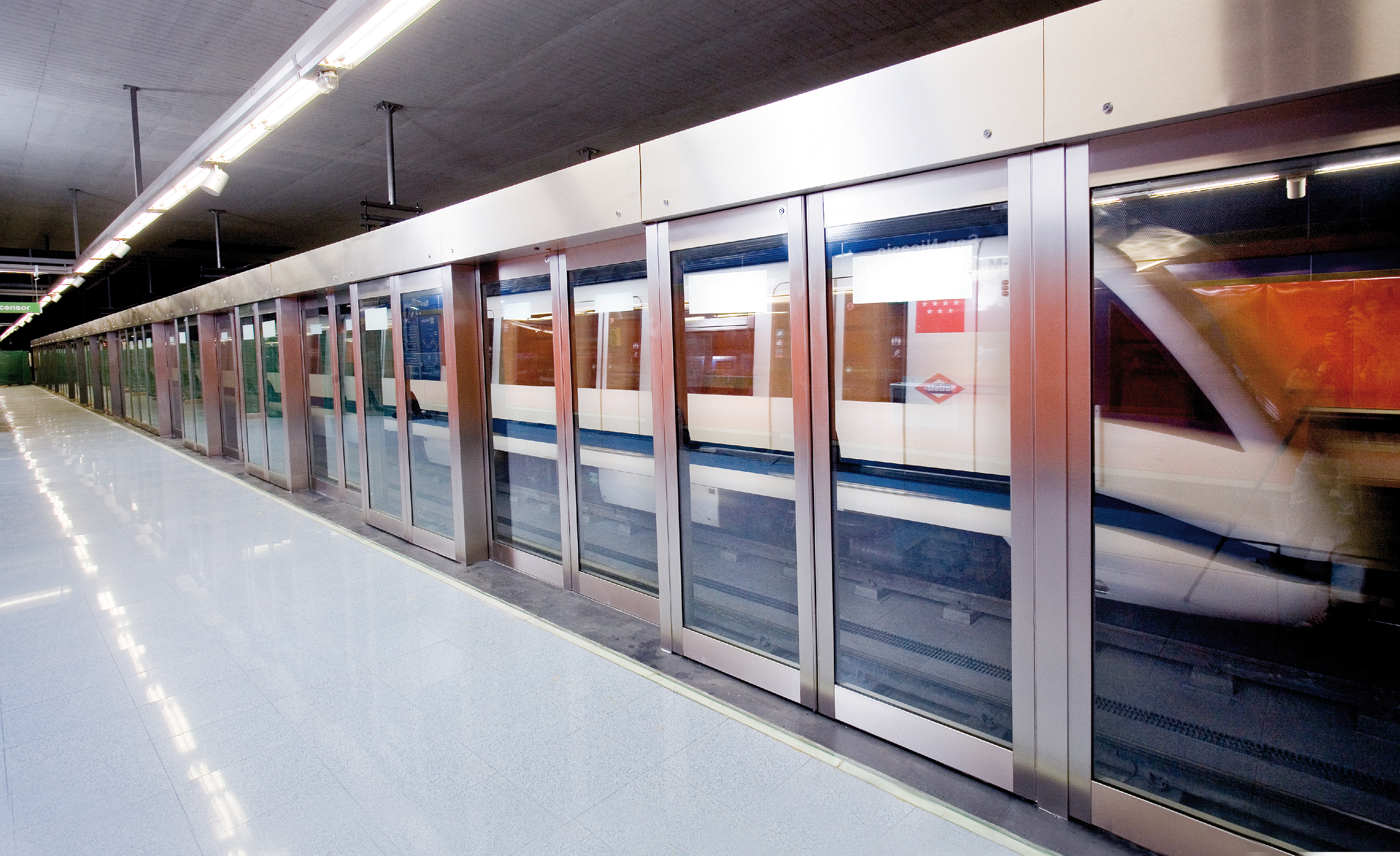 Modern Bus Station Platform Doors Installation Of A Bus Platform With